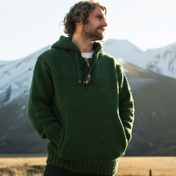 Men's Coastal NZ Wool Jersey - Forest - Mount Kiwi