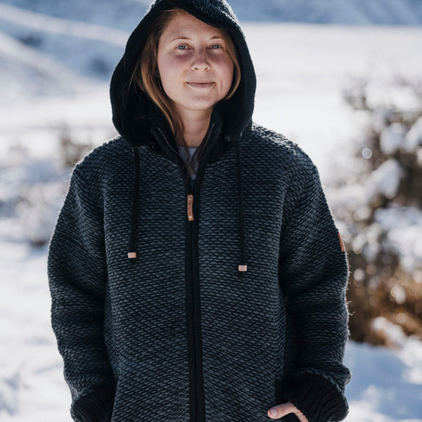 Women's Punakaiki NZ Wool Jacket - Slate Grey - Mount Kiwi