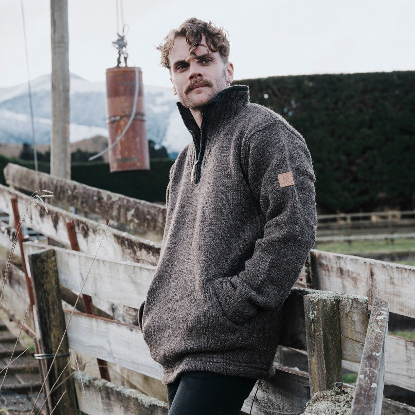 Mens Wool Jerseys & Jumpers NZ | Mens Knitwear & Pullovers - Mount Kiwi