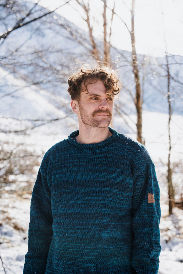 Men's Weekender NZ Wool Jersey - Petrol - Mount Kiwi