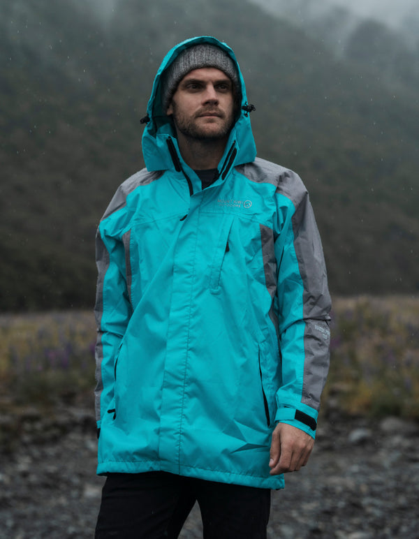 Ventura Waterproof Rain Jacket - Men Aqua - Mount Kiwi