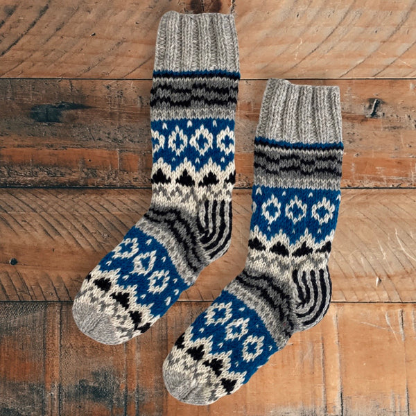Knitted Wool Nordic Socks - Mount Kiwi