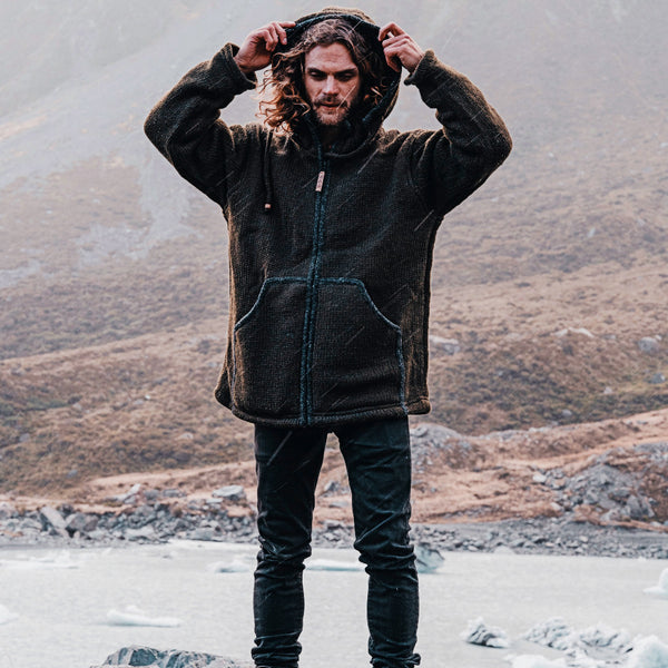 Men's Riverstone NZ Wool Jacket - Forest Green - Mount Kiwi